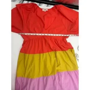 entro | Dresses | Entro Rainbow Colorblock Maxi Dress Size Med Boho ...
